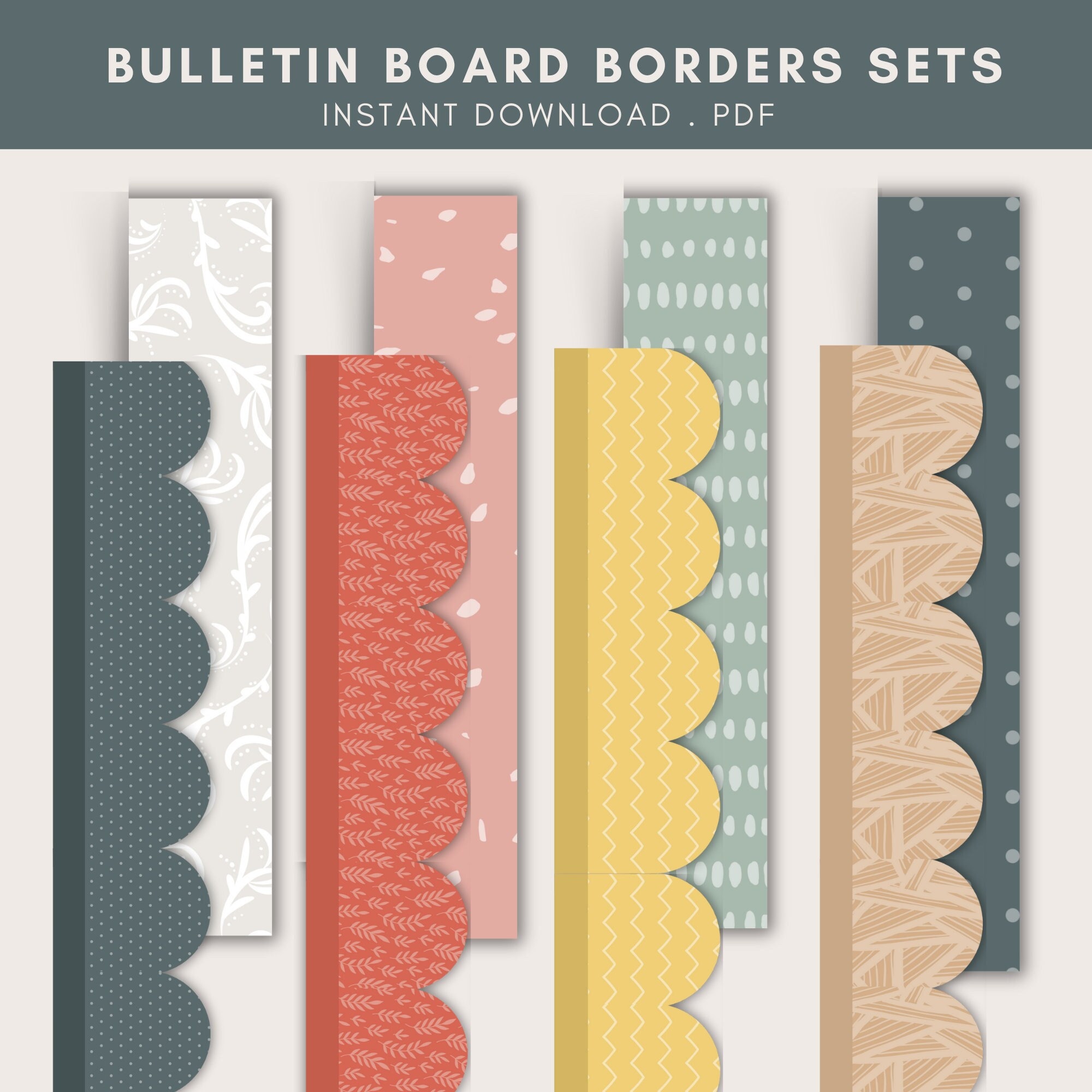 Bulletin Board Borders Classroom Decor Preschool Boho Theme Toddler ...