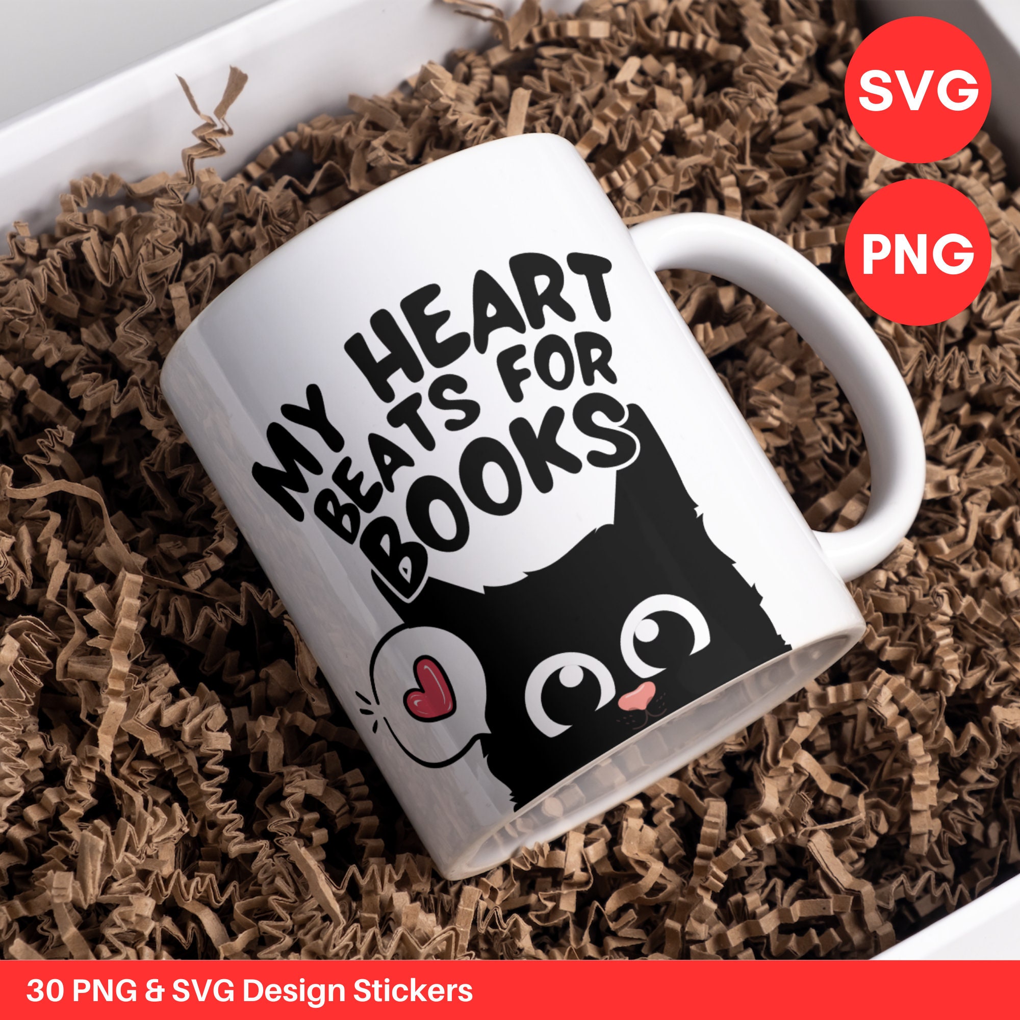 Book Lover Stickers PNG SVG File Print and Cut Book Sticker Bookish ...