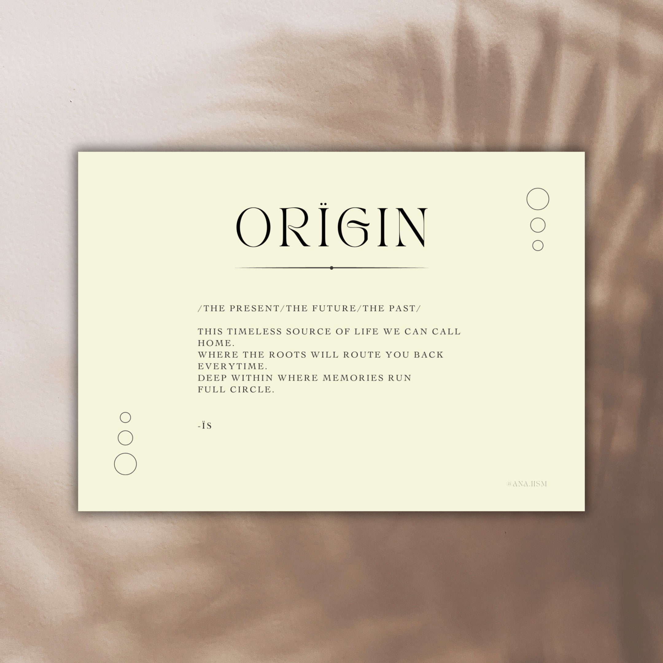 ORÏGIN - CANVA 20"x20" (+poem) - Etsy