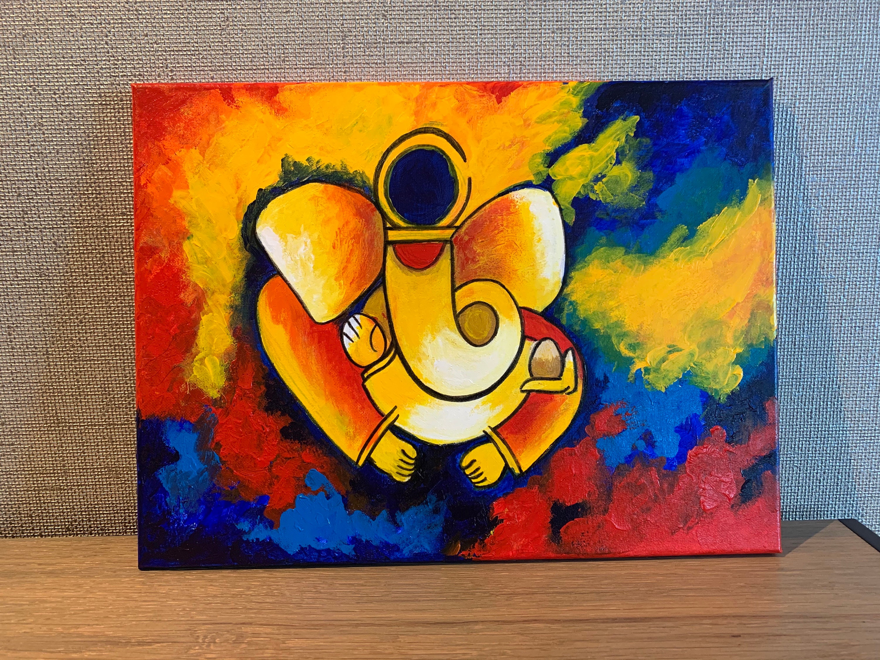 Acrylic, Painting, Abstract, Modern, Indian, Art, Religious, Elephant ...