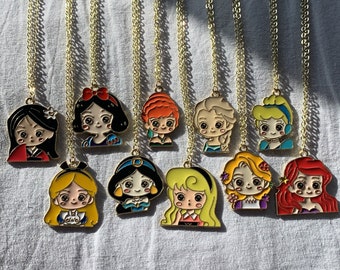 Disney Necklaces Disney Princess - Etsy