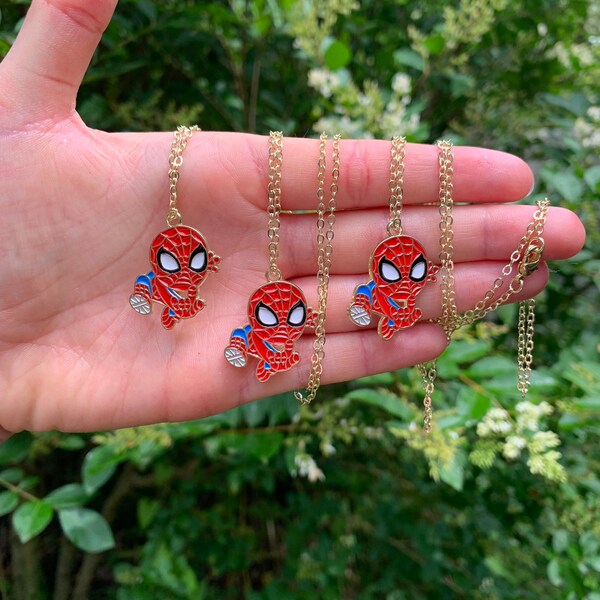 Spiderman Necklace - Etsy