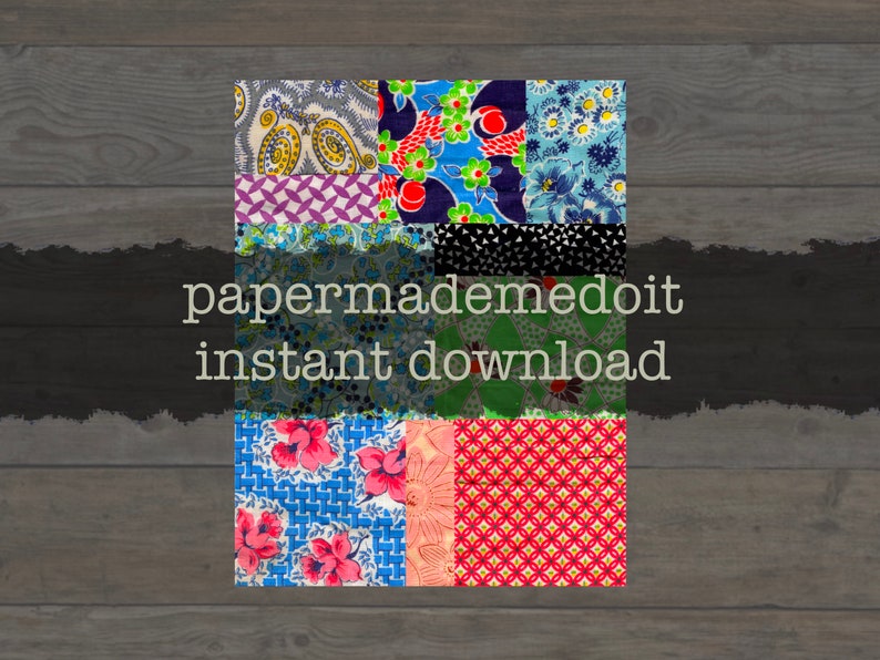 Printable Collage Sheet - Quilted Collage Paper - Journal Supplies ...