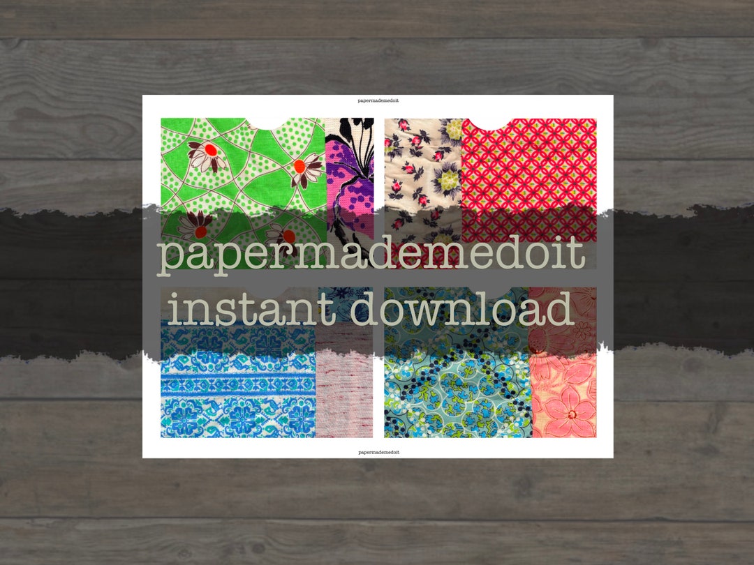 Printable Pockets - Quilted Pockets for Journaling - Journal Supplies ...