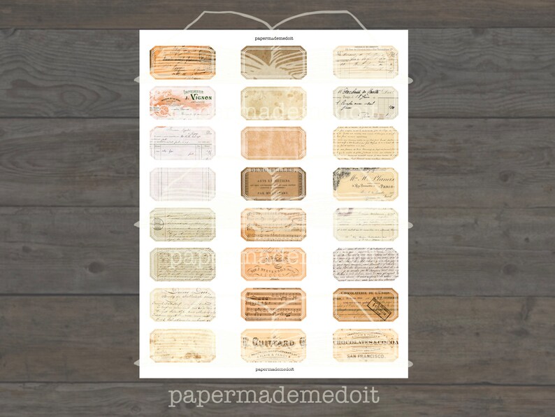 Printable Labels - Neutral Labels, Vintage Journal Labels - Printable ...