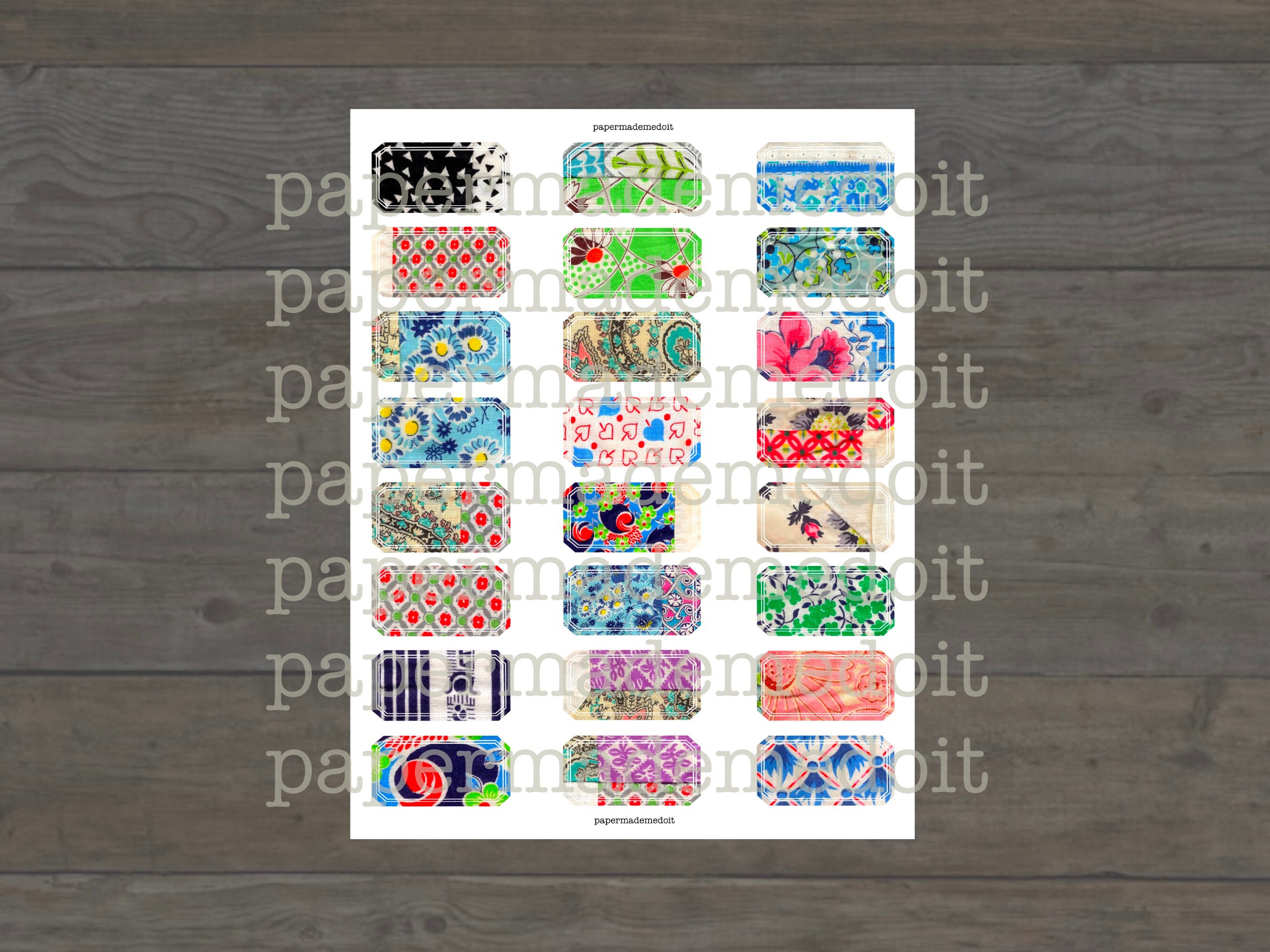 Printable Labels - Quilted Labels - Journal Supplies - Digital Paper ...