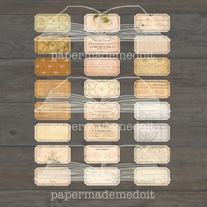 Printable Labels - Neutral Labels, Vintage Journal Labels - Printable ...