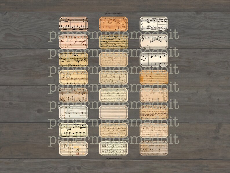 Printable Labels - Sheet Music Labels - Journal Supplies - Digital ...