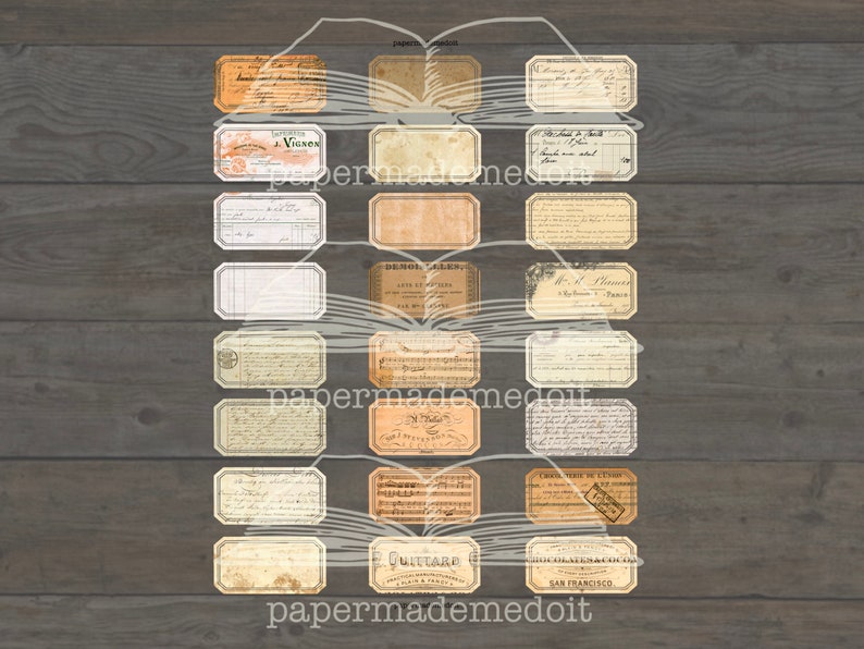 Printable Labels - Neutral Labels, Vintage Journal Labels - Printable ...