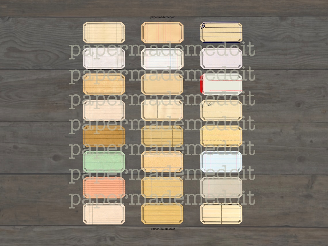 Printable Labels - Writing Paper Labels - Journal Supplies - Digital ...