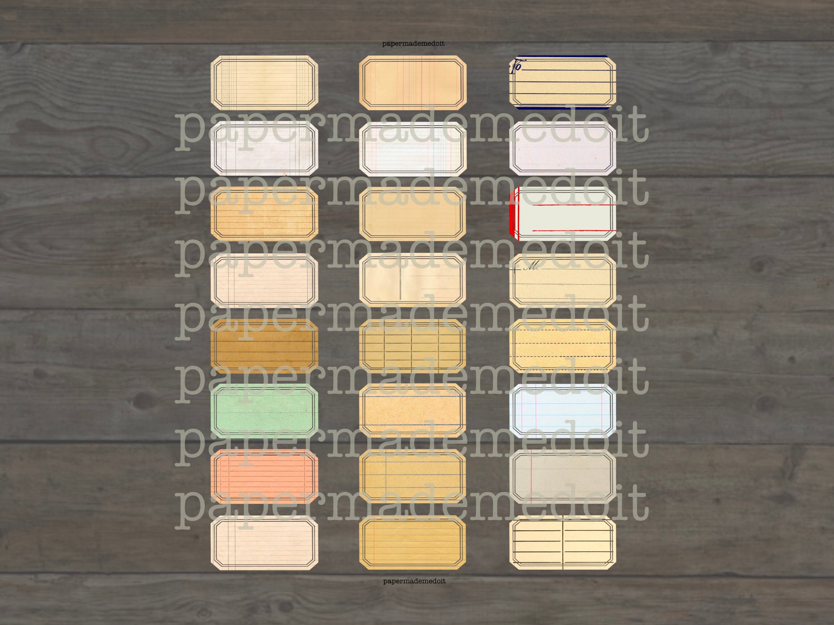 Printable Labels - Writing Paper Labels - Journal Supplies - Digital ...