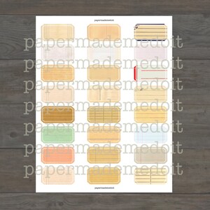 Printable Labels - Writing Paper Labels - Journal Supplies - Digital ...