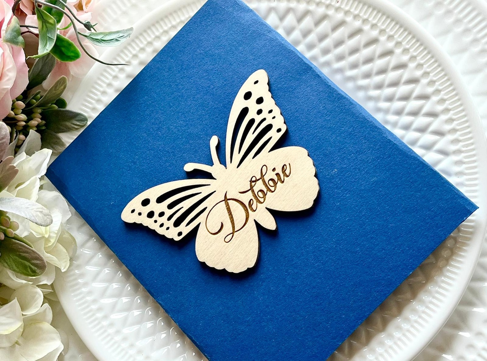 Personalized Butterfly Place Cards Wood Custom Wedding Name - Etsy