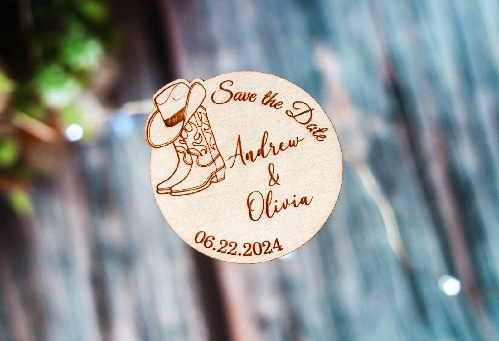 Western Save the Date Magnets - Custom Country Wedding Magnets ...