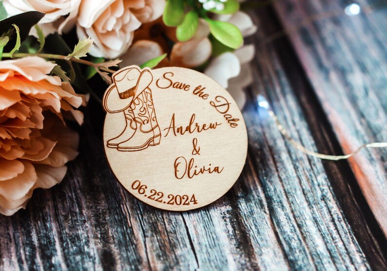 Western Save the Date Magnets - Custom Country Wedding Magnets ...
