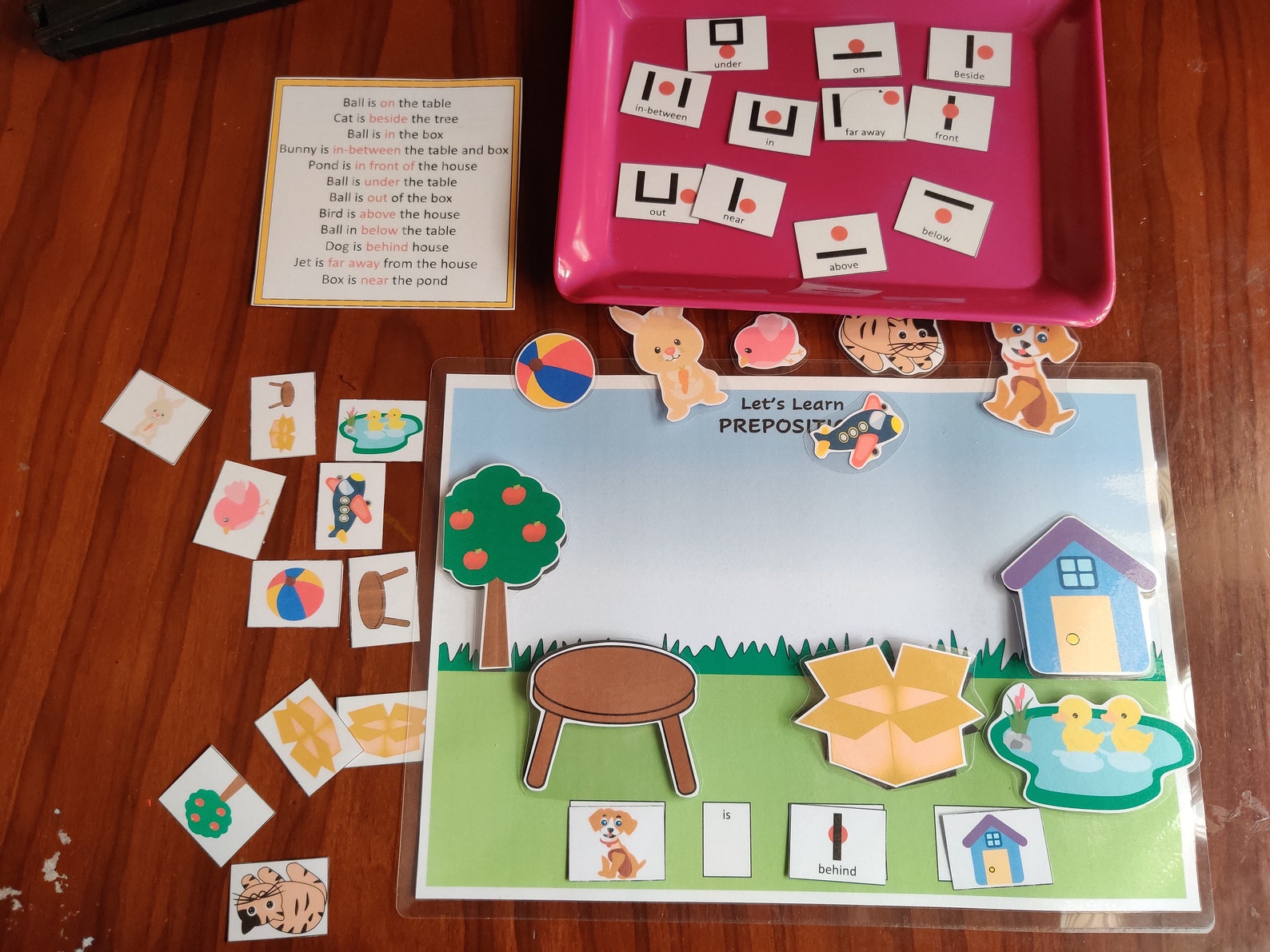 Interactive Preposition Activity, Grammar, Montessori Printable ...