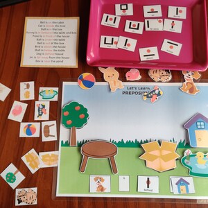 Interactive Preposition Activity, Grammar, Montessori Printable ...