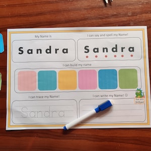 I Can Build My Name, Personalized Name Page, Learn My Name, Trace My ...