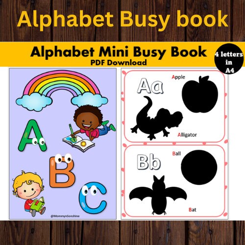 Alphabet Book, Alphabet Busy Book, Mini Binder, Phonics Binder - Etsy