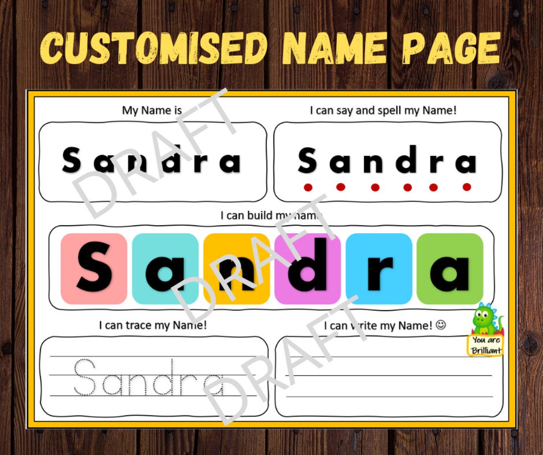 I Can Build My Name, Personalized Name Page, Learn My Name, Trace My ...
