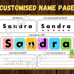 I Can Build My Name, Personalized Name Page, Learn My Name, Trace My ...
