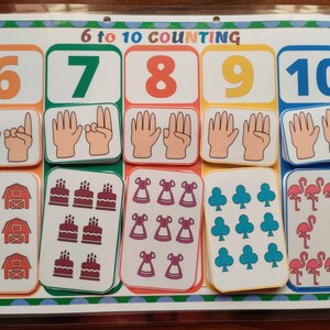 1 to 10 Counting, Busy Book Worksheet, Toddler Learning Binder, Numbers ...