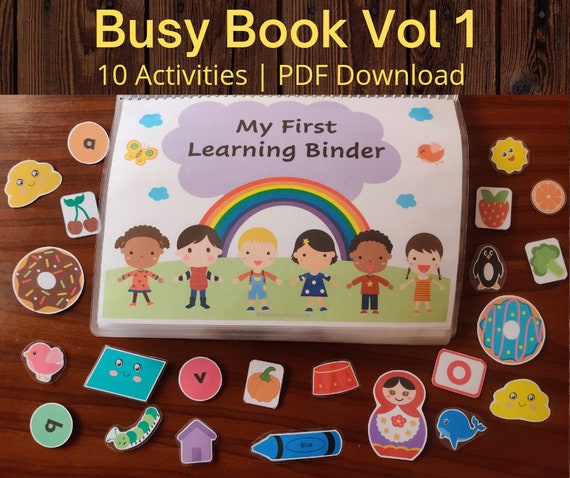 Busy Book Vol 1 Busy Binder for Toddlers & Preschoolers for 2 - Etsy