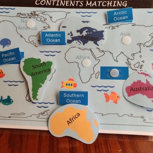 World Map, Continents, Continents and Oceans, Preschool Printable ...