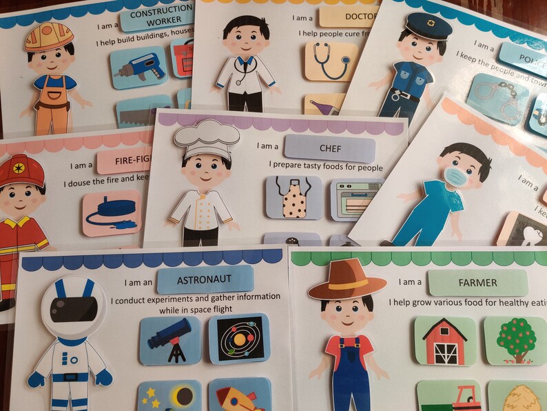 Community Helpers Busy Book on Occupation Know Your - Etsy