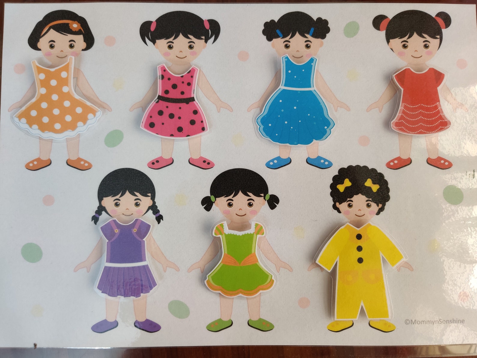 Color Match, Dress up Matching Activity, Dolls Dress up Activity Sheet ...