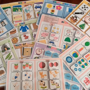 Literacy Bundle, English Worksheets for Preprimary Kids, Homeschooling ...