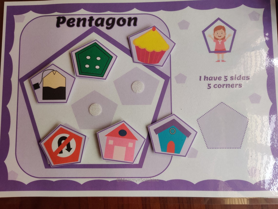 Shapes Sorting Mat Toddler Busy Book Activity Preschooler - Etsy India