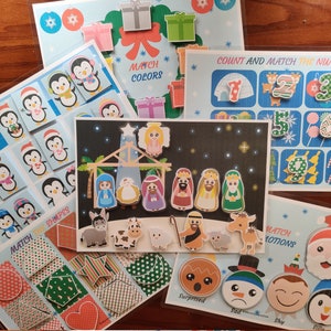 Christmas Busy Binder Christmas Theme Learning Sheets for - Etsy