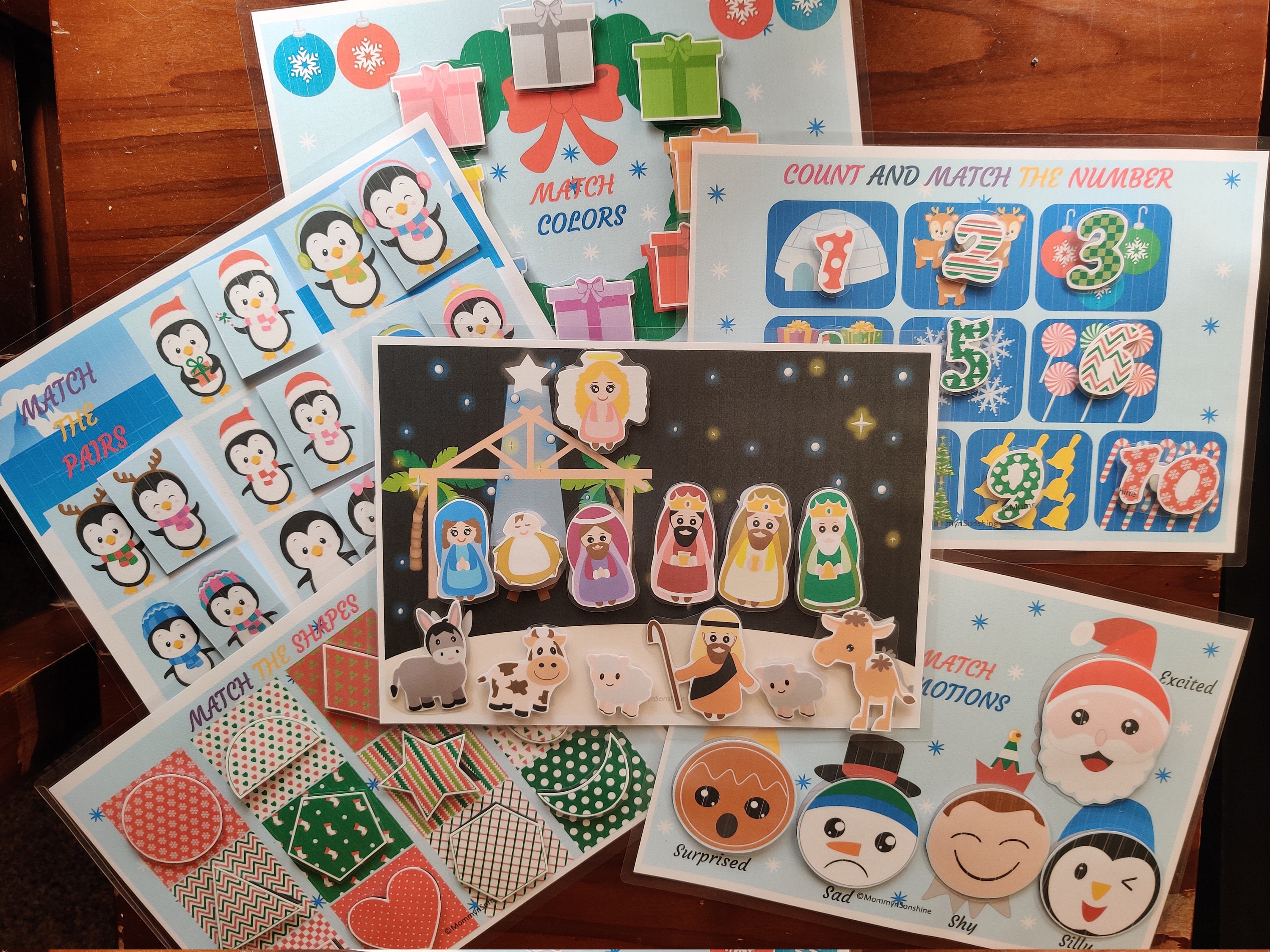 Christmas Busy Binder Christmas Theme Learning Sheets for - Etsy