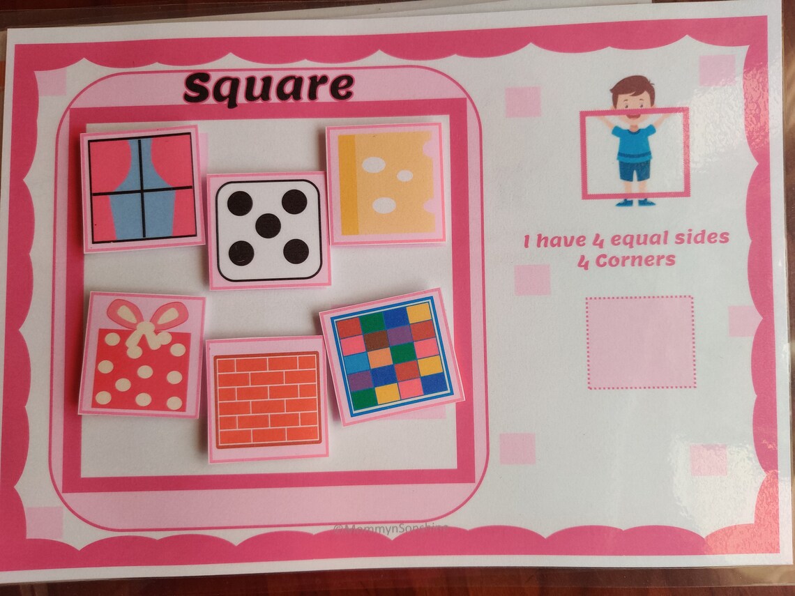 Buy Shapes Sorting Mat Toddler Busy Book Activity Preschooler Online in ...