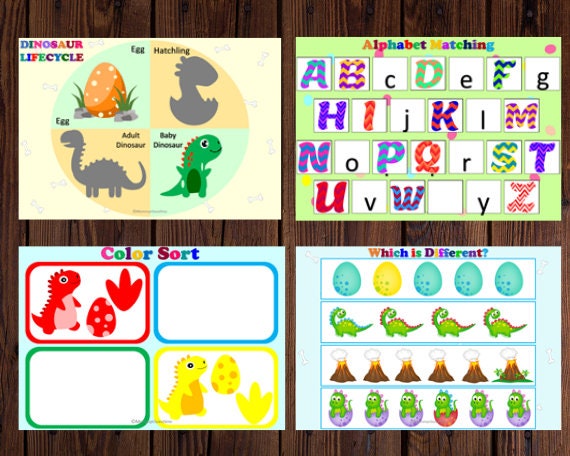 Dinosaur Busy Book Dino Theme Binder Preschooler Activities - Etsy