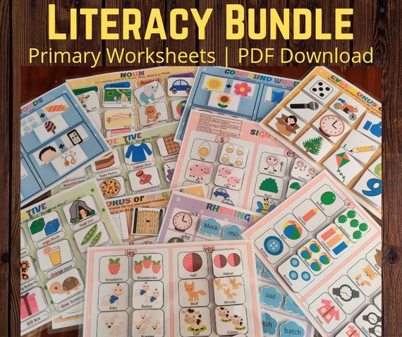 Literacy Bundle English Worksheets for Preprimary Kids - Etsy