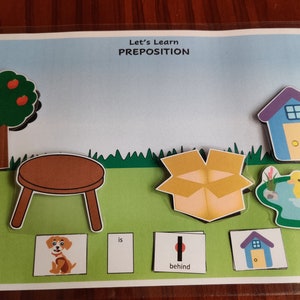 Interactive Preposition Activity, Grammar, Montessori Printable ...