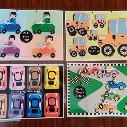 Cars Themed Busy Book Toddler Busy Binder Homeschooling - Etsy India