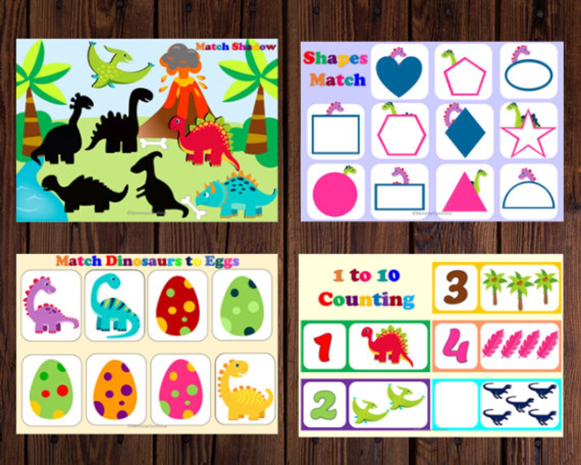 Dinosaur Busy Book Dino Theme Binder Preschooler Activities - Etsy