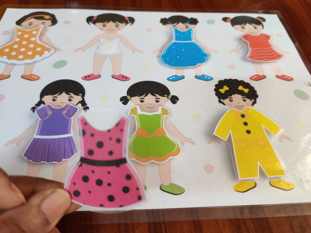 Color Match, Dress up Matching Activity, Dolls Dress up Activity Sheet ...