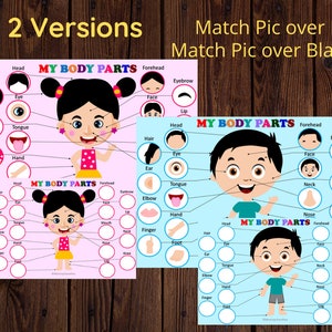 My Body Parts Busy Book, Busy Book Printable for Preschooler, My Body ...