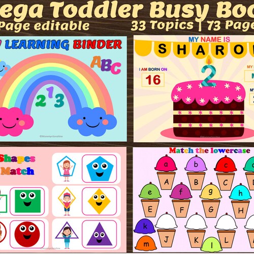 Busy Book Bundle Construction Theme Toddler Learning Binder - Etsy