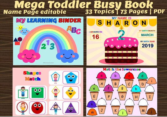 Toddler Busy Book Mega Bundle Includes 33 Activities - Etsy