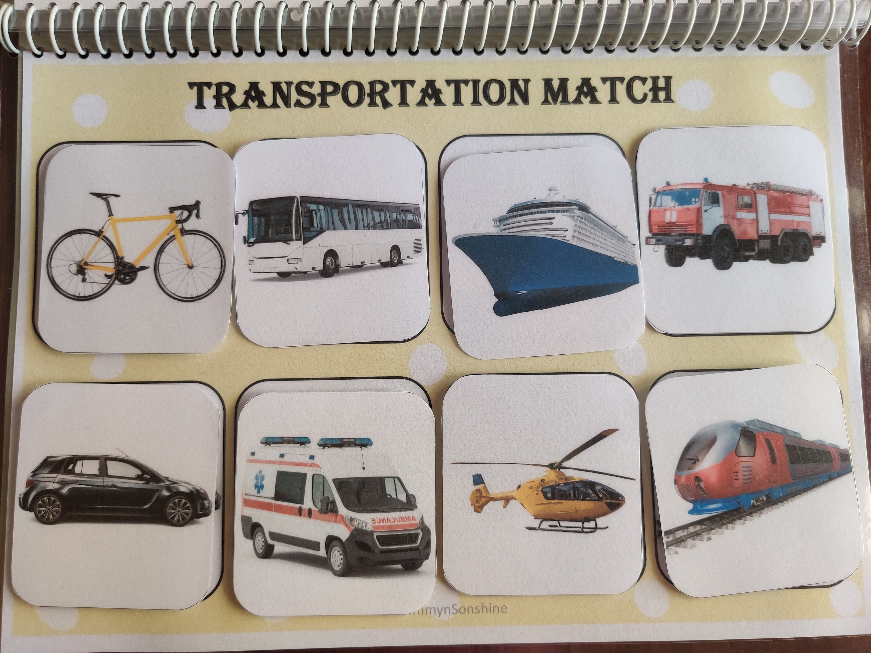 Montessori Matching Binder Busy Book for 1 Year Olds - Etsy