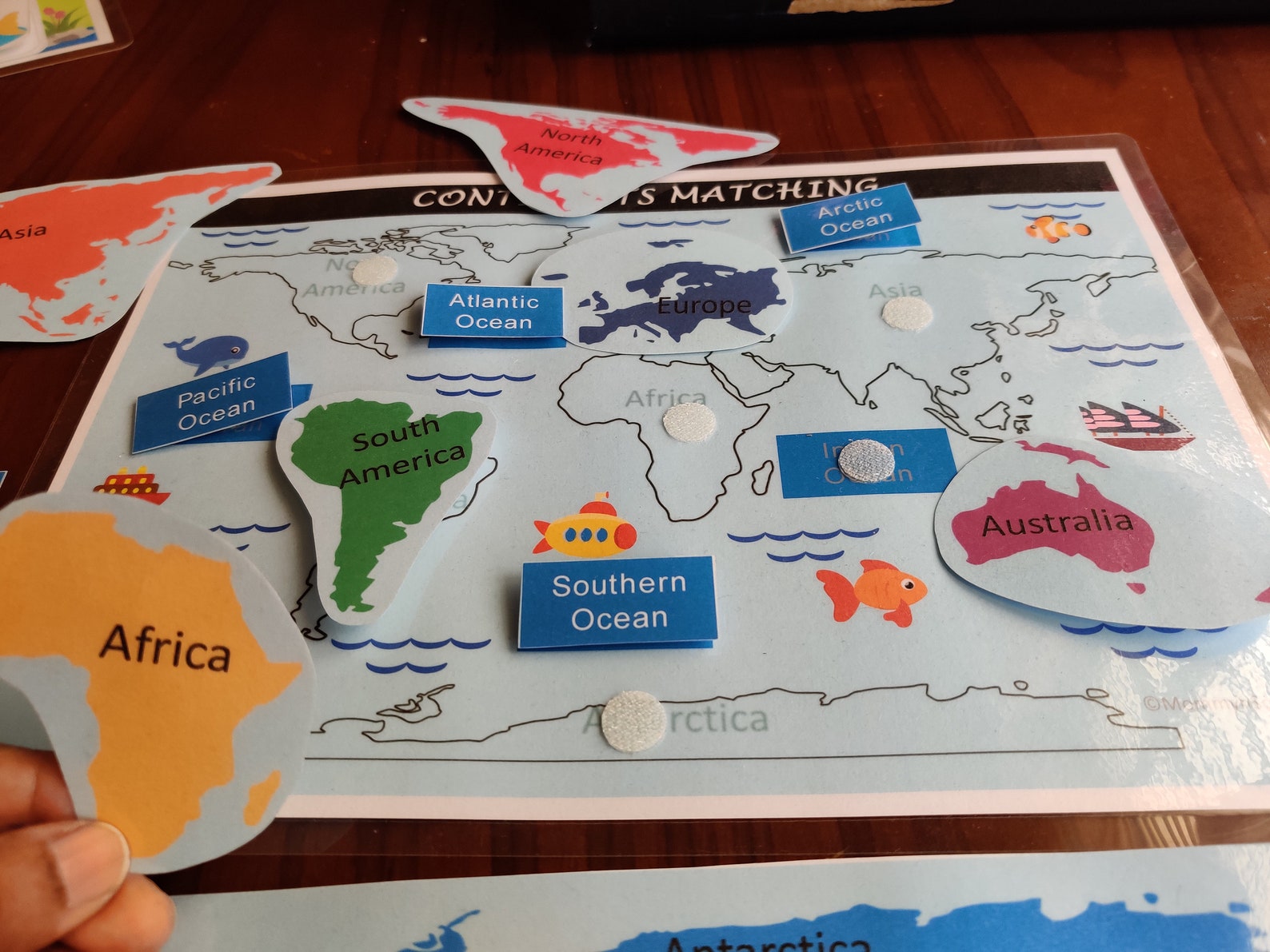 World Map, Continents, Continents and Oceans, Preschool Printable ...