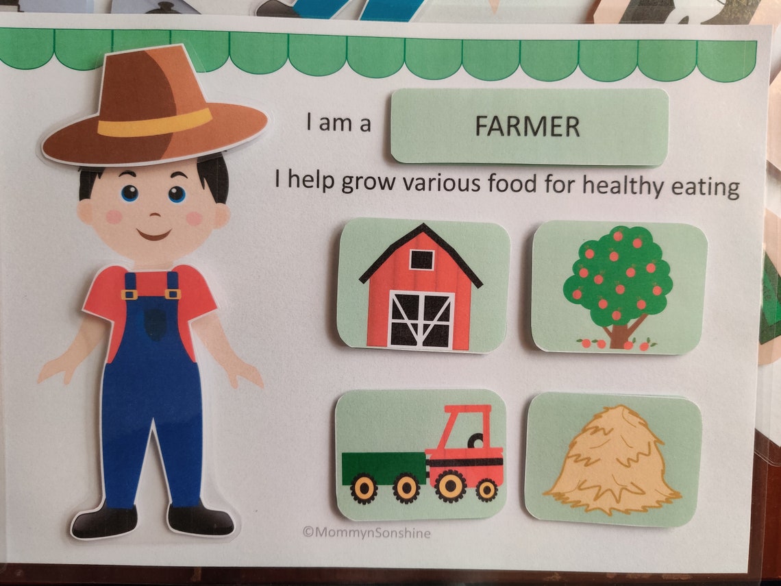 Community Helpers Busy Book on Occupation Know Your - Etsy