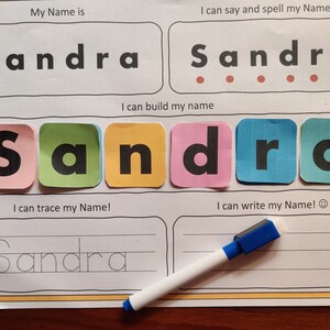 I Can Build My Name, Personalized Name Page, Learn My Name, Trace My ...