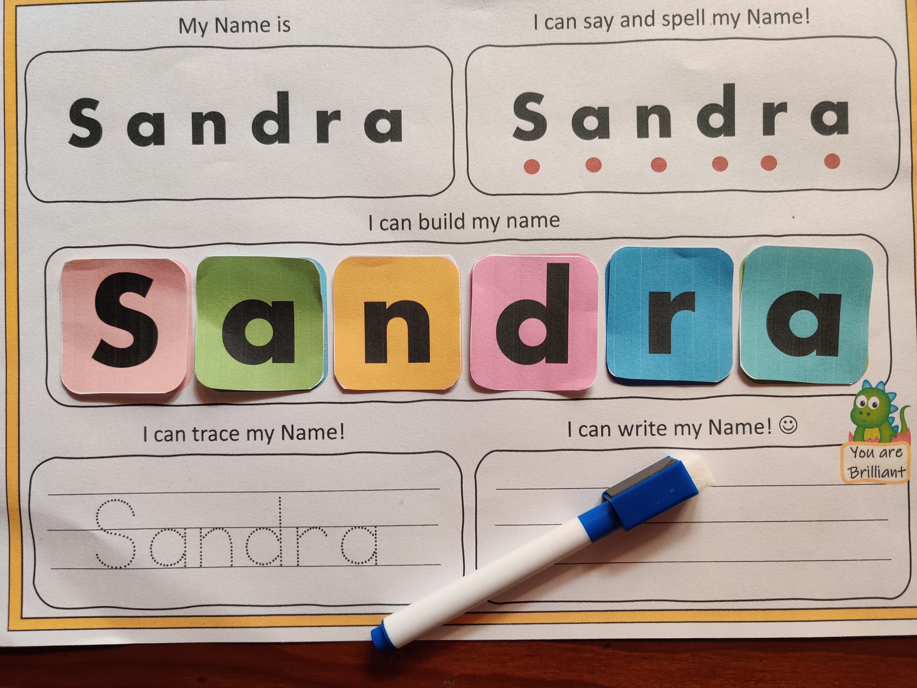 I Can Build My Name, Personalized Name Page, Learn My Name, Trace My ...