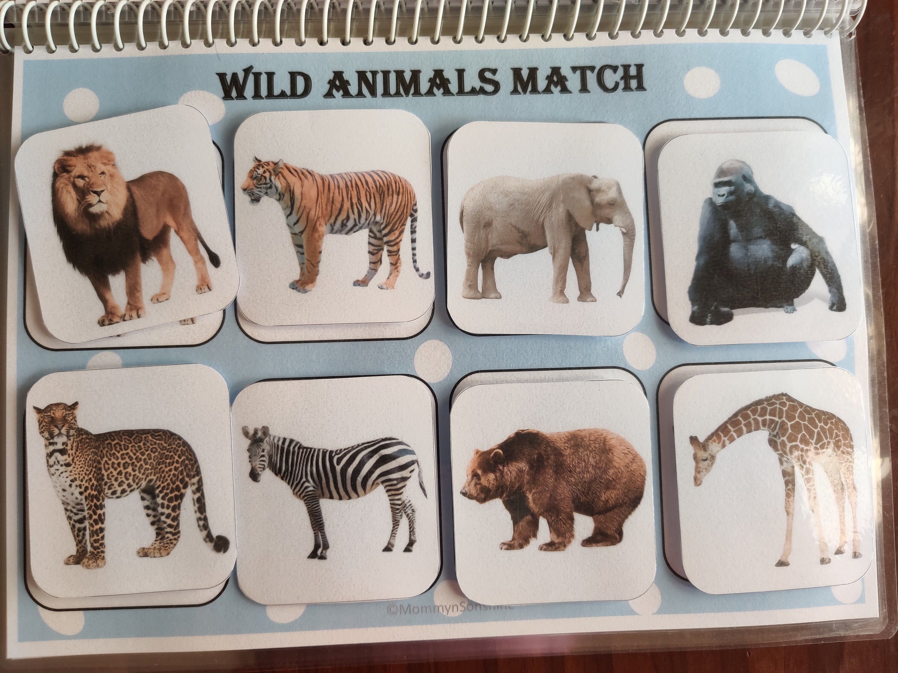 Montessori Matching Binder Busy Book for 1 Year Olds - Etsy